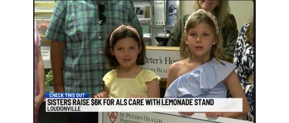 WTEN: Sisters Raise Over $6,000 for ALS - St. Peter's Health Partners News
